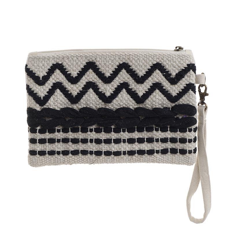 Portfard Alb Cu Model Negru - Siart